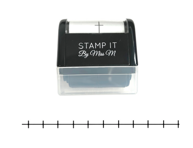 Black Number Line Roller Stamp 9mm spaces – STAMP IT, By Miss. M
