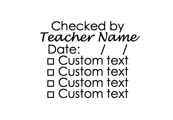 Personalised Teacher Checklist Stamps | Checked By Stamp 4 – STAMP IT ...