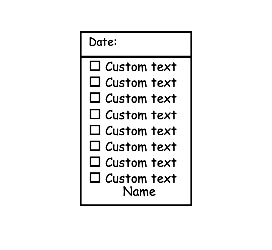 Personalised Teacher Checklist Stamps | Make my own checklist – STAMP ...