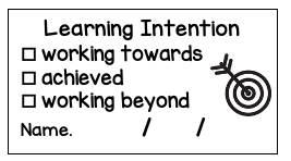 Feedback Personalised Teacher Stamps | Learning Intention – STAMP IT ...