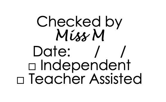 checked stamp teacher
