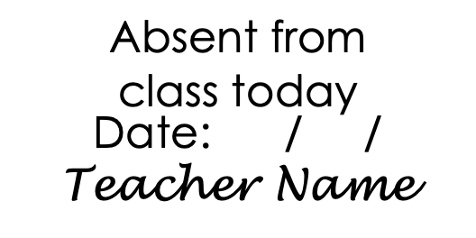 Personalised Teacher Checklist Stamps | Absent Stamp – STAMP IT, By Miss. M