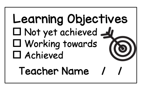 Feedback Personalised Teacher Stamps Personalised Learning Objectives ...