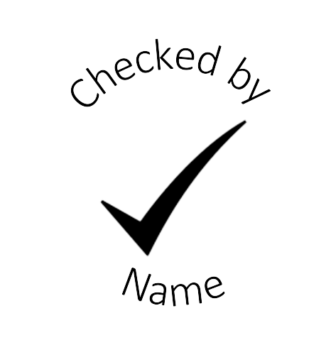 Personalised Teacher Stamps | Plain Checked By Tick Stamp – STAMP IT ...