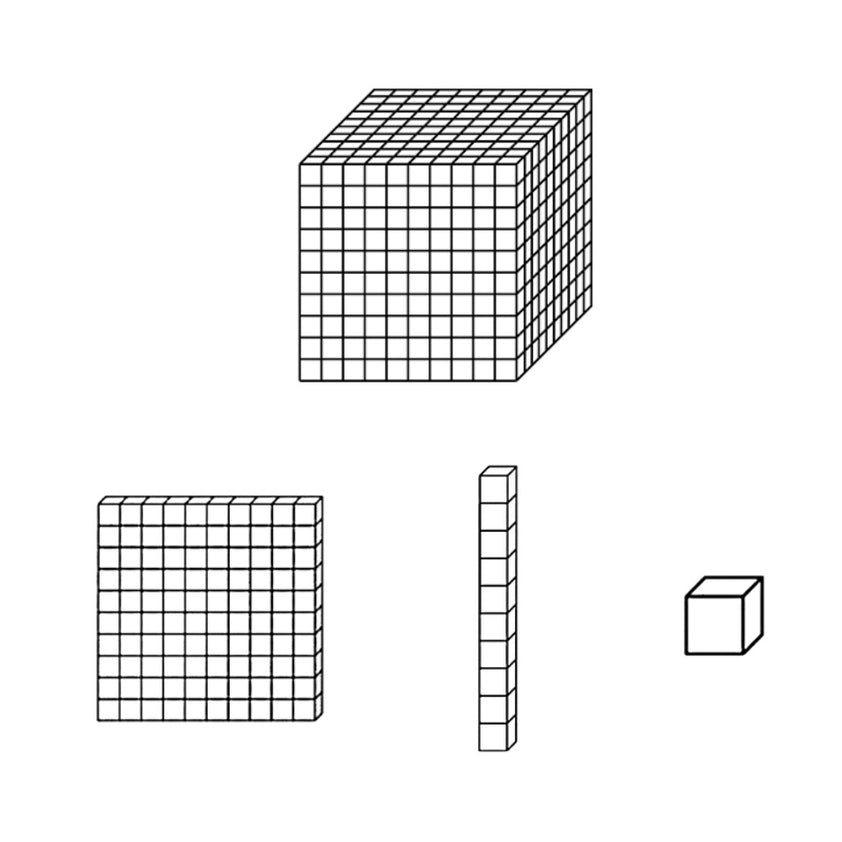 Thousands, Hundreds, Tens and Ones MAB Blocks Stamp Set – STAMP IT, By ...